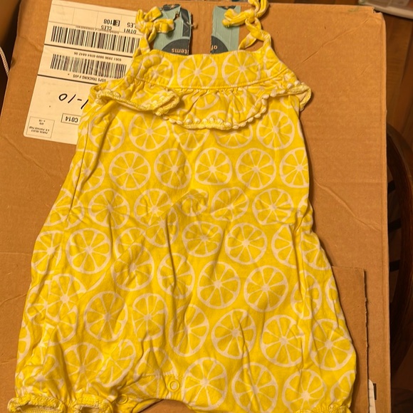 Carter's | One Pieces | Girls 2 Month Yellow Lemons Onesie With Ruffle ...